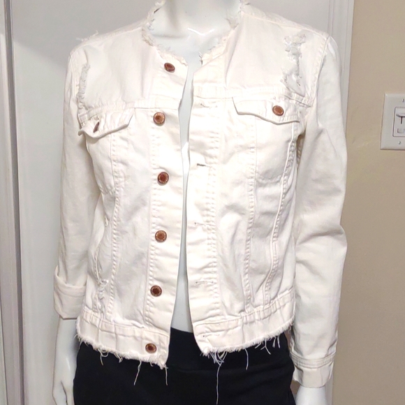 Joe Fresh | Jackets & Coats | Distressed Joe Fresh Jean Jacket | Poshmark